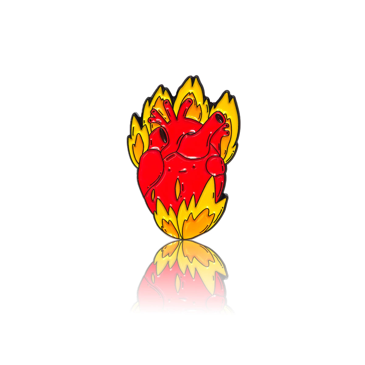 Flaming heart pin | PINBOX®